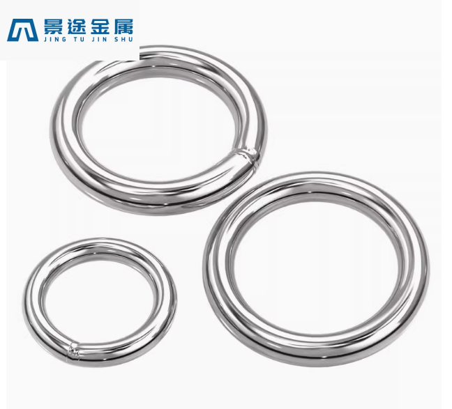 304 stainless steel solid welded O-ring circle pet hand pull ring ...